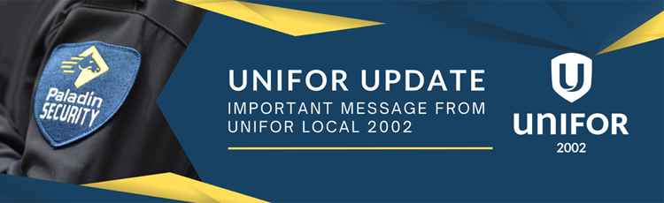 Unifor2002 - Important Update for Unifor members at Paladin Airport ...